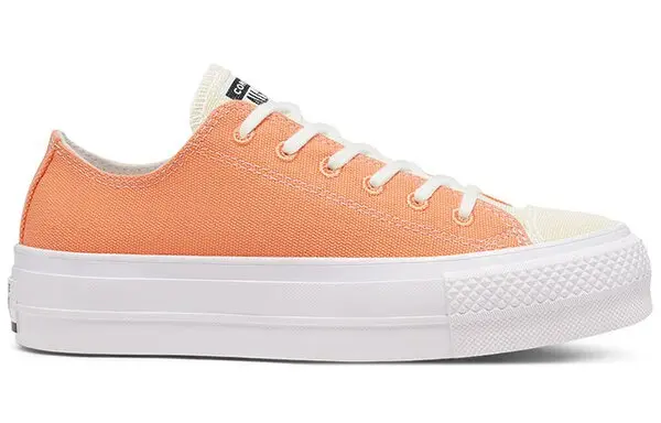 CONVERSE Chuck Taylor All Star Renew Cotton Platform Low Top Sneakers - Orange