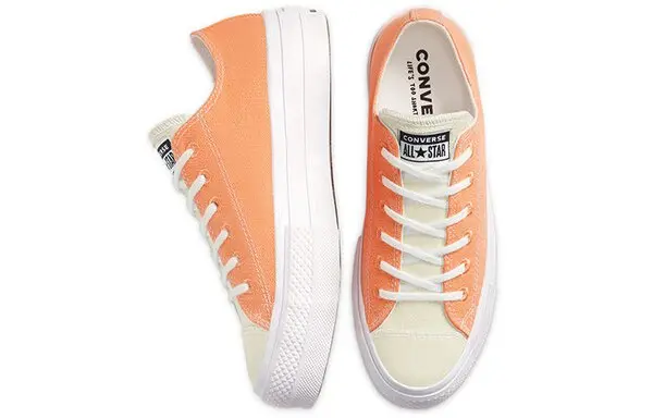CONVERSE Chuck Taylor All Star Renew Cotton Platform Low Top Sneakers - Orange