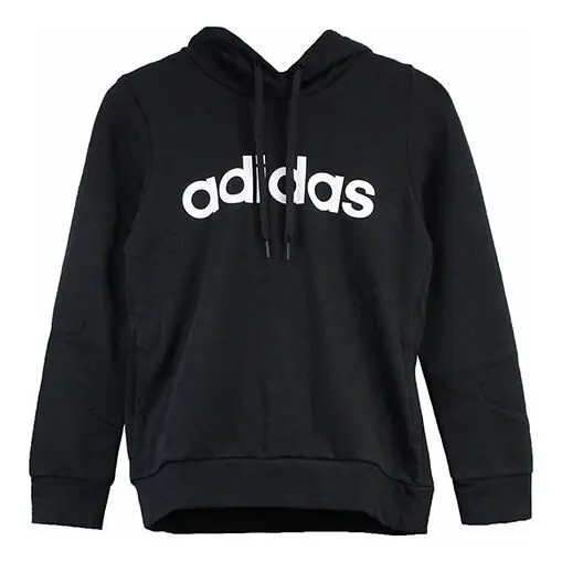 Adidas Essentials Linear Pullover Hoodie - Black
