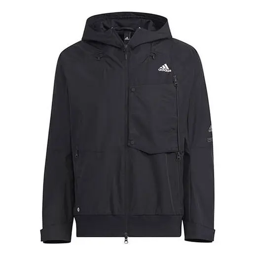 Adidas Hooded Jacket With Large Pocket Detail