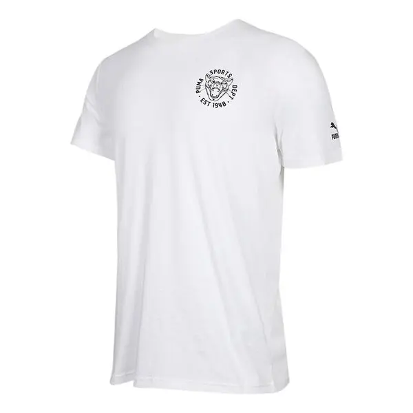 PUMA Graphic Vintage Cat Tee 'white - White/red