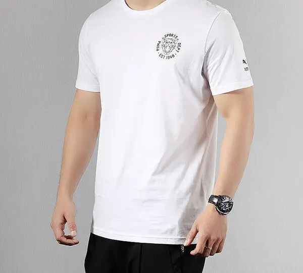 PUMA Graphic Vintage Cat Tee 'white