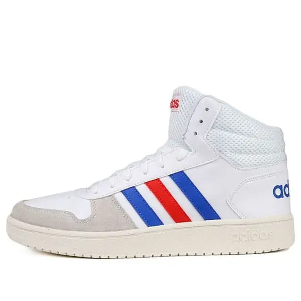 Adidas Hoops 2.0 Mid High Top Sneakers - White