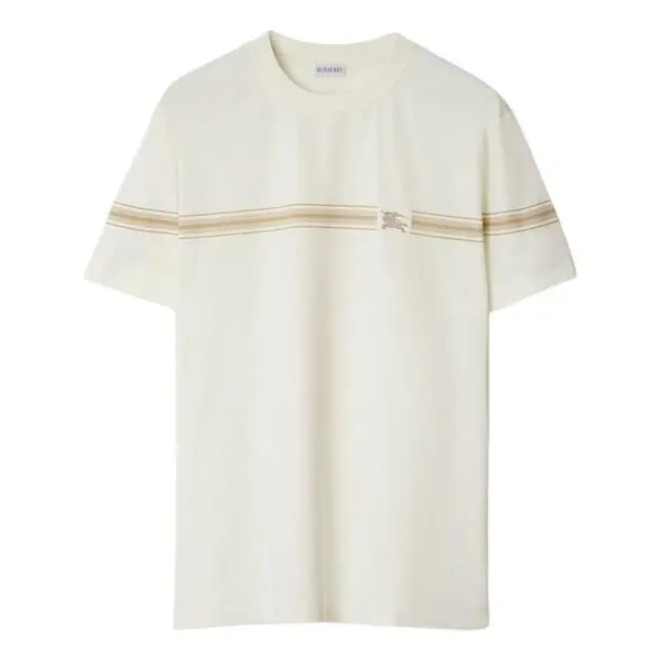 Burberry 25 Striped Cotton T-shirt - Beige