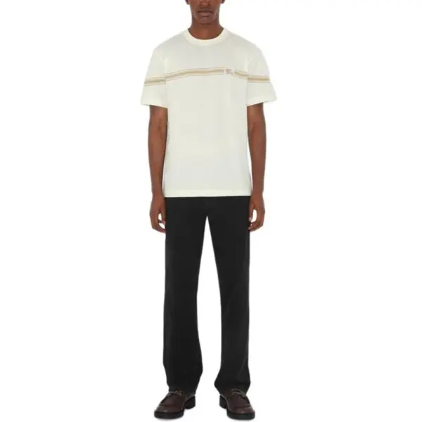 Burberry 25 Striped Cotton T-shirt - Beige