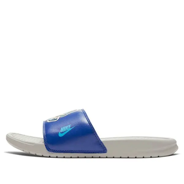 Nike Benassi Jdi Print Slide - White/blue