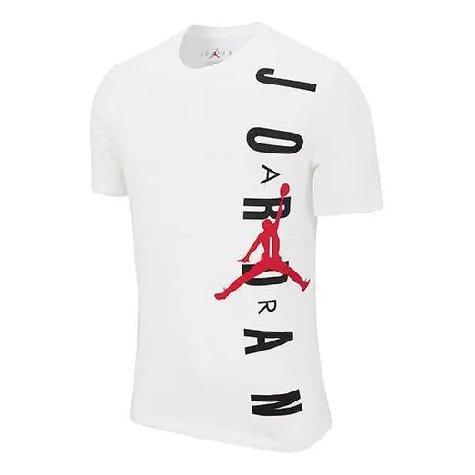 JORDAN Round Neck Pullover Printing Short Sleeve - White