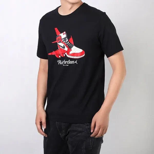 JORDAN Short Sleeve T-shirt With Sneaker Graphic