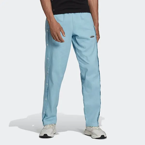 Adidas Casual Straight Leg Pants With Side Snap Buttons