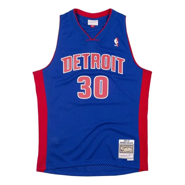 Mitchell & Ness X Nba Detroit Pistons 2003-04 Swingman Jersey 'rasheed Wallace 30 - Navy/red