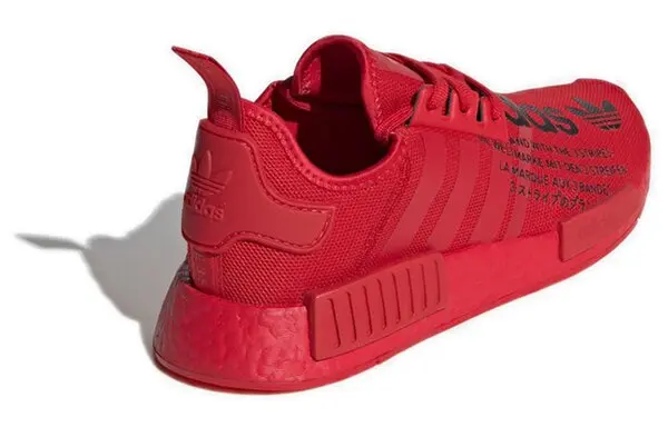 Adidas Nmd_r1 Big Logo Print Sneakers - Red