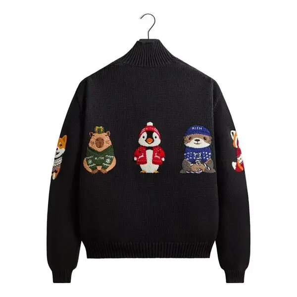 Kith Kithmas 2025 Animals Wyona Quarter Zip Sweater