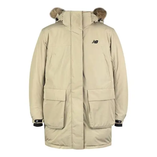 NEW BALANCE Down Parka - Beige/brown