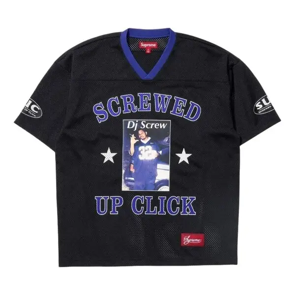 Supreme X Dj Screw Ss26 Football Jersey - Black