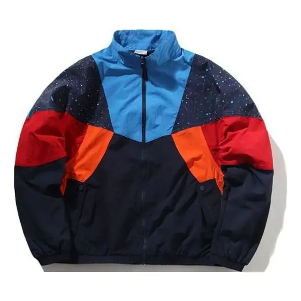 LI-NING Cf Series X Chen Peng Crossover Splash Ink Jacket - Blue/red/orange