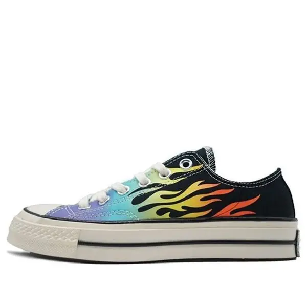 CONVERSE Chuck 70 Low Archive Print Flames Sneakers - Black