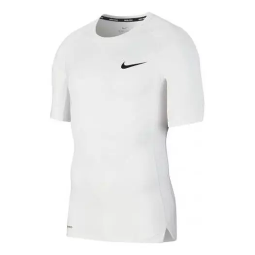 Nike Pro Training Short Sleeve Top - White