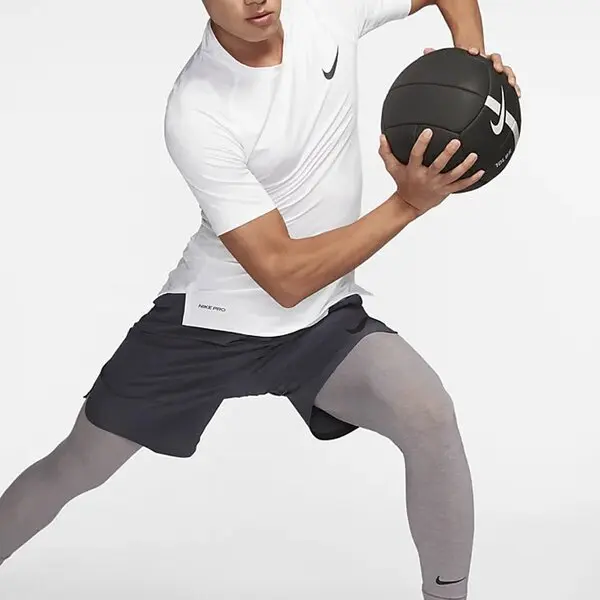 Nike Pro Training Short Sleeve Top - White