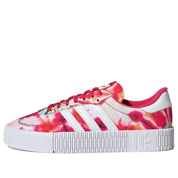 Adidas Sambarose Tie Dye Sneakers - White/red