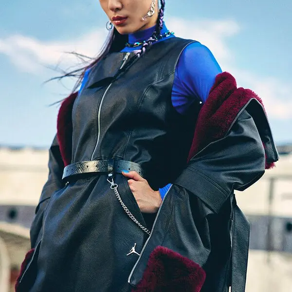 JORDAN Air Collar Zipper Dress