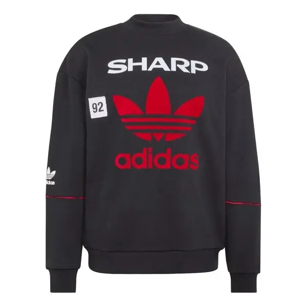 Adidas Manchester United Crew Sweat 90 Asia Sizing 'black Red - Black/red