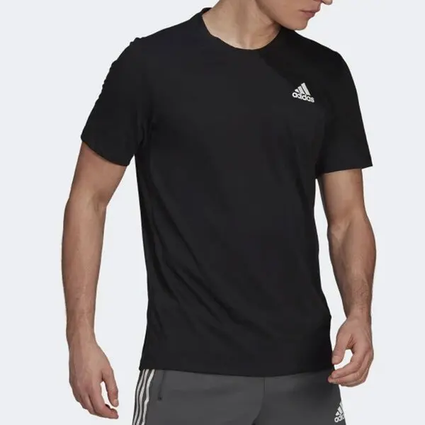 Adidas Short Sleeve Solid Color Logo Pullover