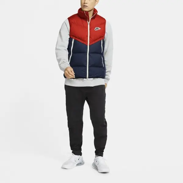 Nike Colorblock Down Vest - Blue/red