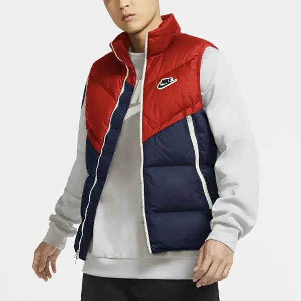 Nike Colorblock Down Vest - Blue/red