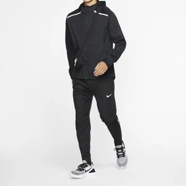 Nike Shield Reflective Zipper Sports Hooded Jacket
