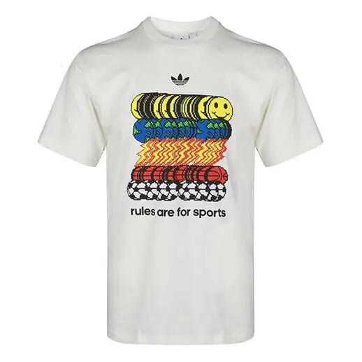 Adidas Originals Sportsrule Printing Short Sleeve - White