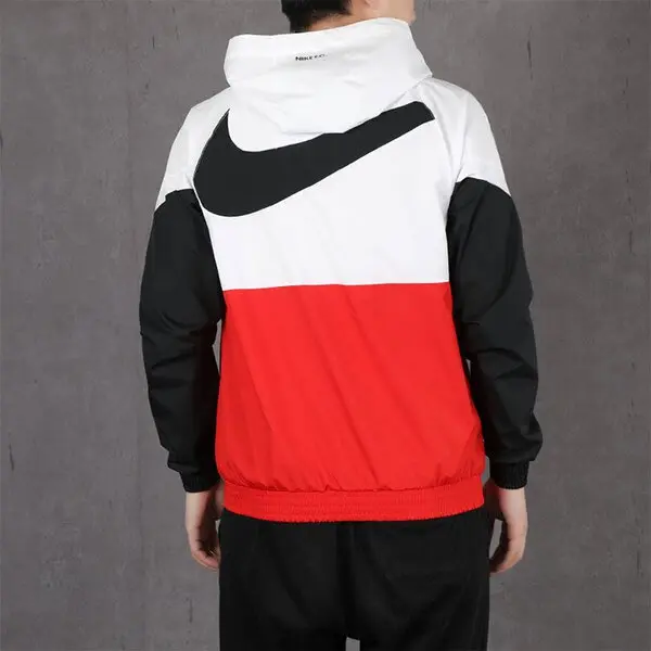 Nike Hooded Half-zipper Splicing Pullover Sports Jacket