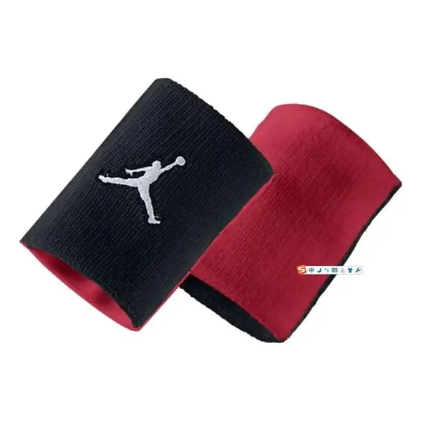 JORDAN Jumpman Wrist Bands - Black/red