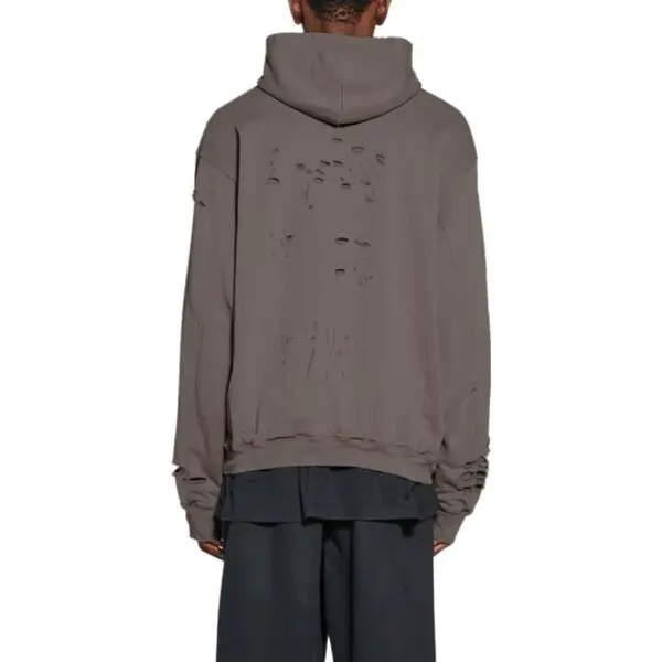 Balenciaga Destroyed Logo Hoodie