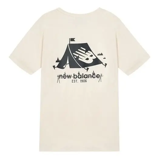 NEW BALANCE Graphic T-shirt - Cream White