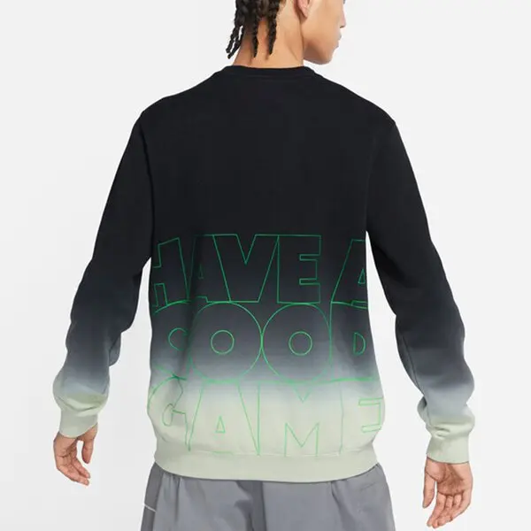 Nike Logo Gradient Printing Round Neck Sweatshirt
