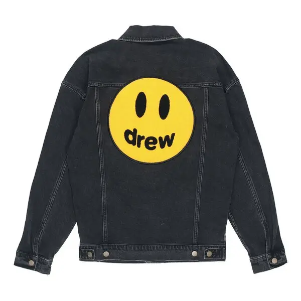 Drew House Chenille Mascot Patch Trucker Jacket - Black