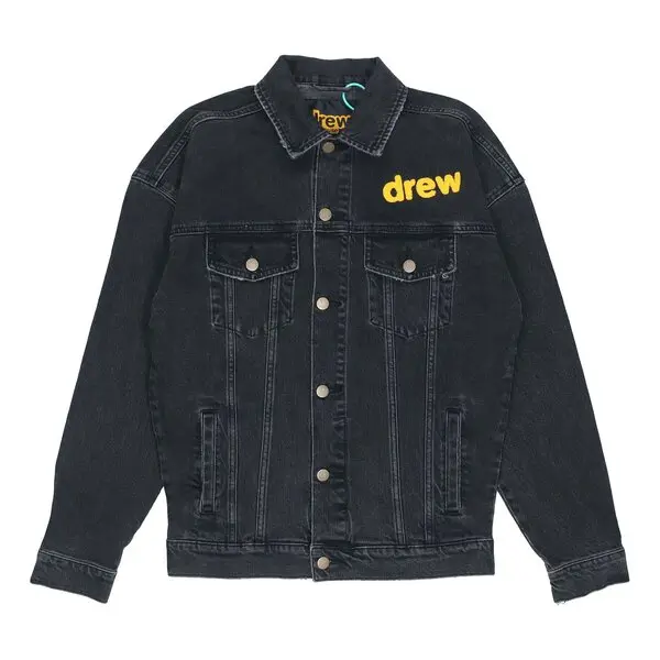 Drew House Chenille Mascot Patch Trucker Jacket - Black
