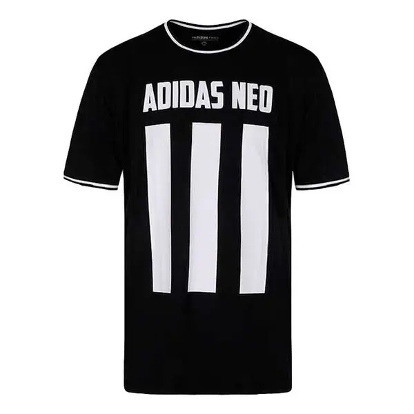 Adidas Neo Cs 3s T-shrt Casual Sports Round Neck Short Sleeve - Black
