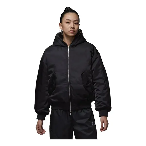 JORDAN Renegade Flight Therma-fit Reversible Bomber Jacket - Black