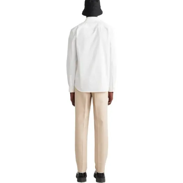 Off-White Fw22 Pocket Diagonal Stripes Printing Long Sleeves White Shirt