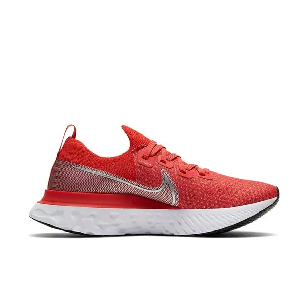 Nike React Infinity Run Flyknit Athletic Sneakers - Red/silver