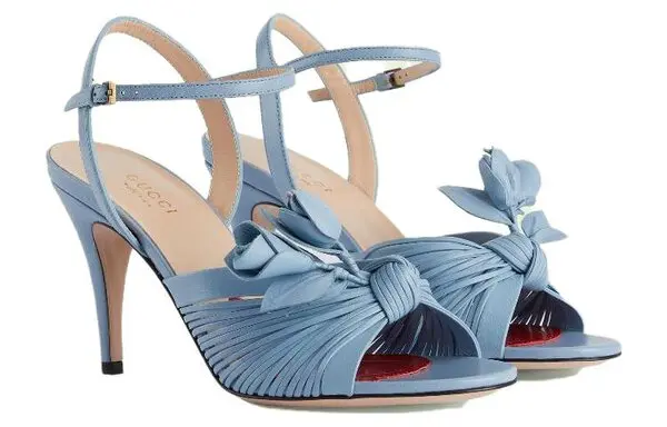 Gucci Lovelight Sandal With Flower 'light - Blue