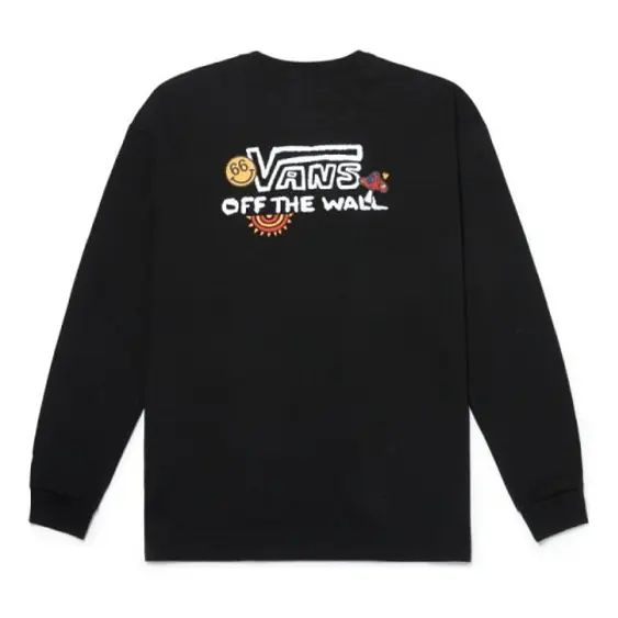 VANS Logo Long Sleeve T-shirt 'black