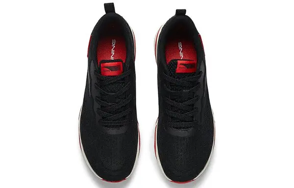 ANTA Athletic Lace-up Sneakers - Black/red/white