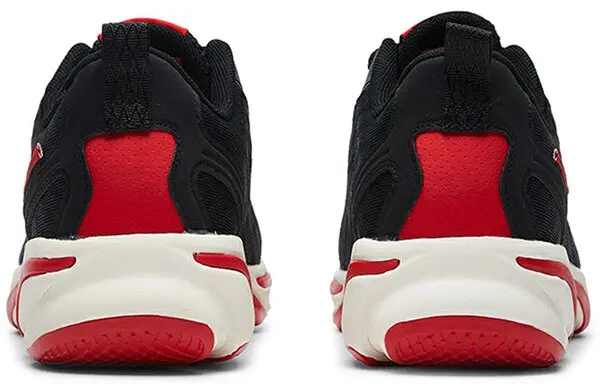 ANTA Athletic Lace-up Sneakers - Black/red/white