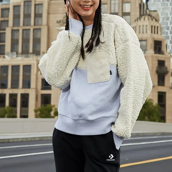 CONVERSE Lambswool Splicing Pullover