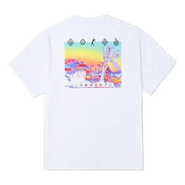 CONVERSE Inverted Desert Graphic T-shirt Asia Sizing - White