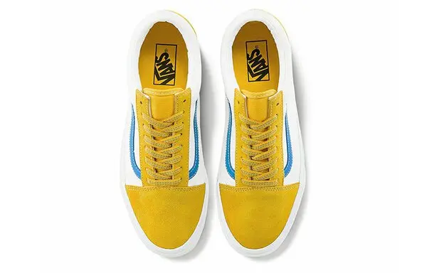 VANS Old Skool "skate" Sneakers - White/yellow/blue