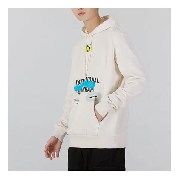 PUMA Logo Printing Hoodie - Ivory