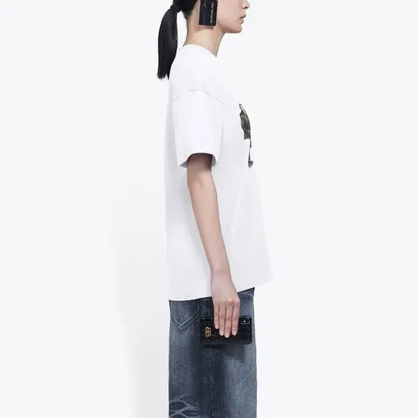 Balenciaga Band Portrait Logo Short Sleeve T-shirt